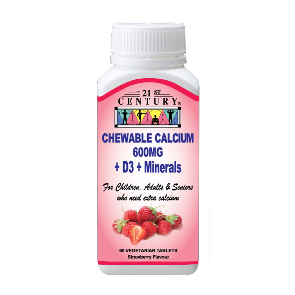 Chewable Calcium 600mg + D3 + Minerals 60's