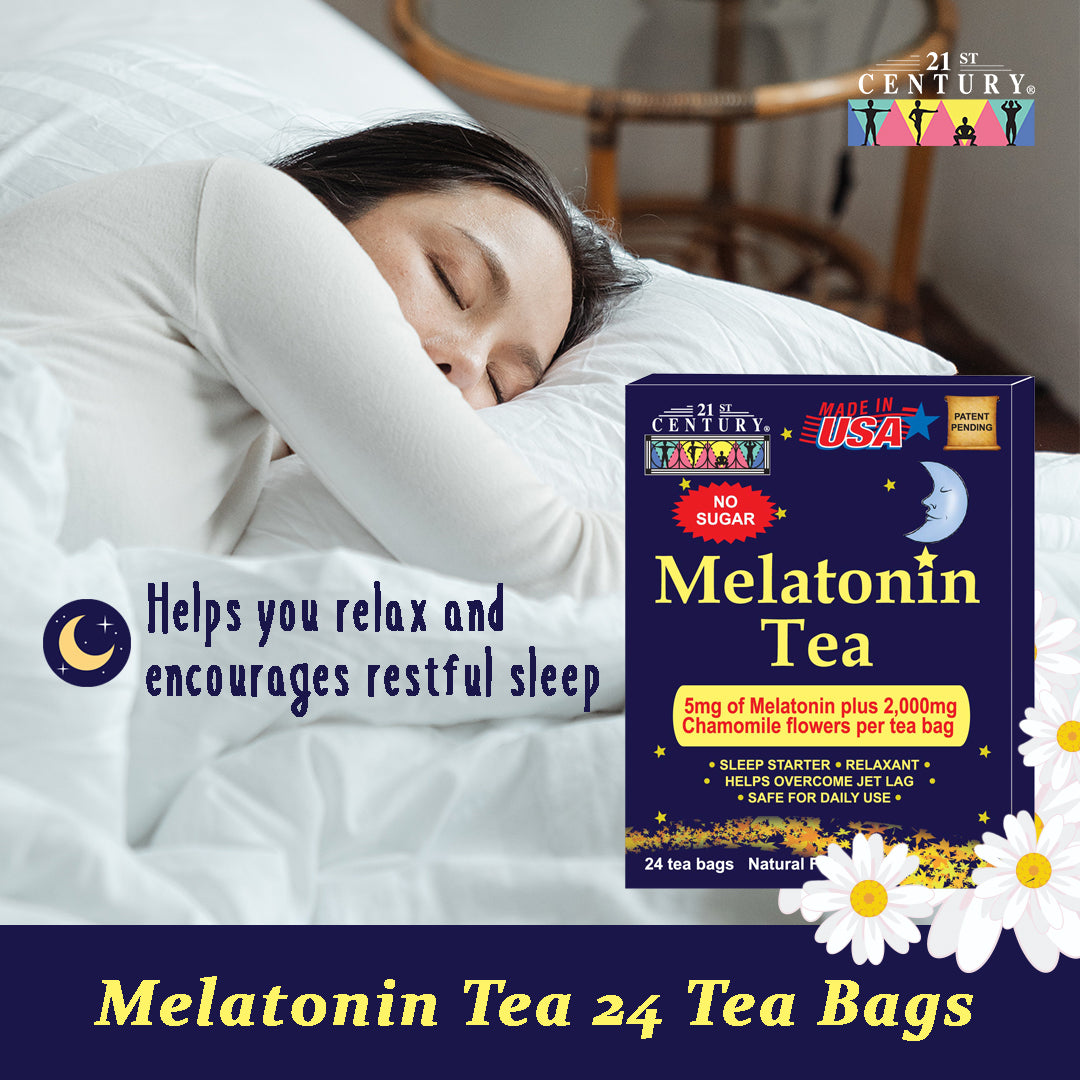 Melatonin Tea With 5mg Melatonin + 2,000mg Chamomile Per Tea Bag - 24