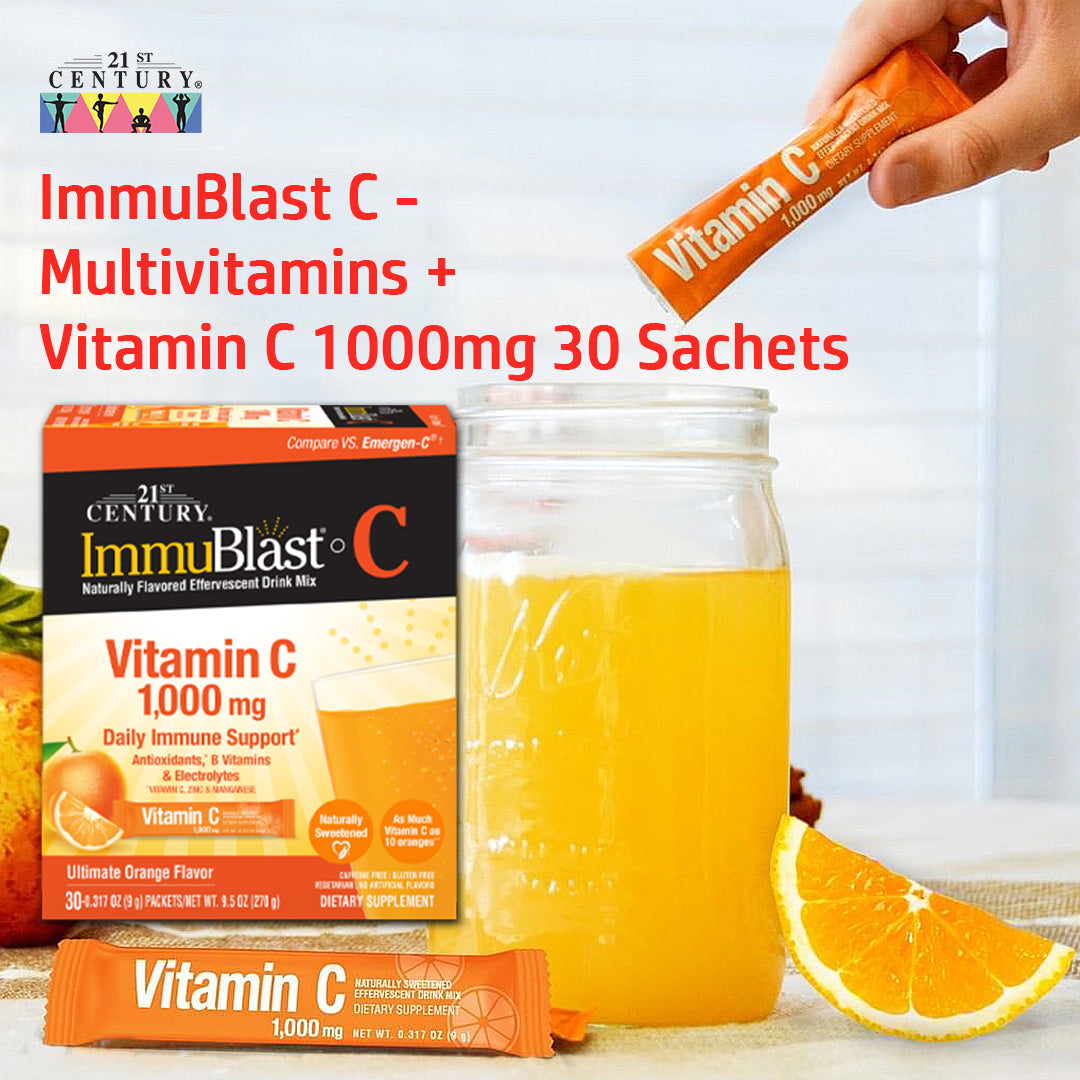 Immublast Vitamin C 1000mg Sachets | 21st Century Healthcare